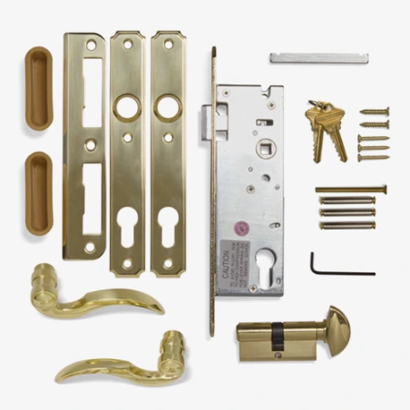 SWISCO.com: Brass Atrium Door Lever Lockset