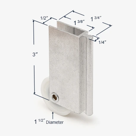 SWISCO Mirrored Closet Door Roller Round