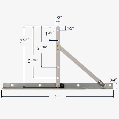 SWISCO.com: 2-Bar Hinge Set, 14"