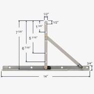 SWISCO.com: 2-Bar Hinge Set, 14"