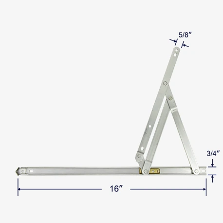SWISCO.com: 16" Four Bar Hinge, Standard Duty