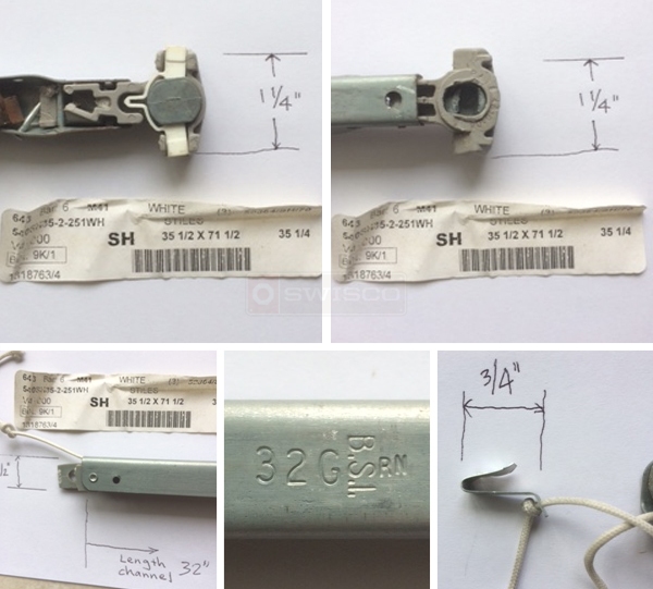 Window balancer, channel, cord, spring, clips : SWISCO.com