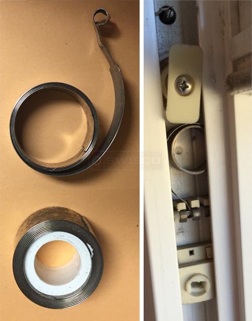 Broken coil spring from 21" x 35" vinyl window : SWISCO.com