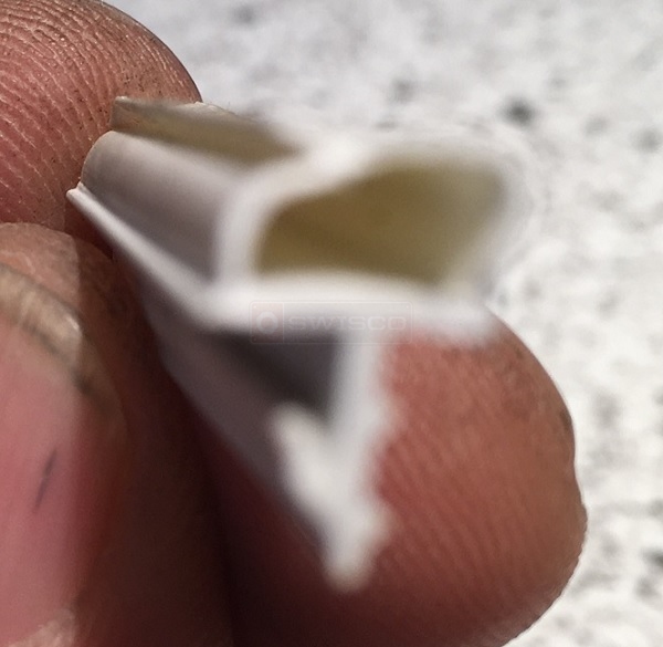 Wood window weatherstripping where the two windows meet in the middle ...