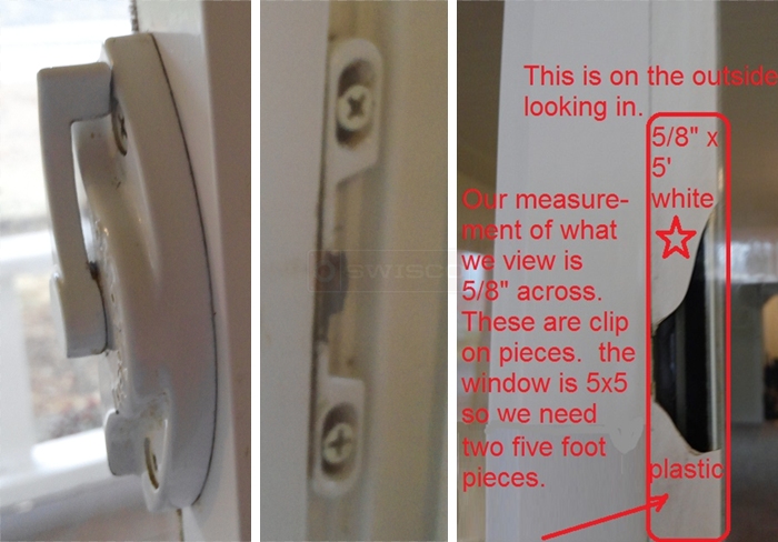 Need partial replacement for broken window lock as well as outdoor "clip on" strip : SWISCO.com