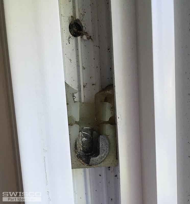 Broken cam for double hung vinyl window show : SWISCO.com