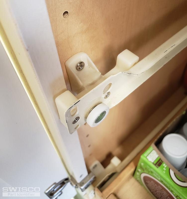 Front mounting bracket for pullout shelf slide - left side shown, right ...