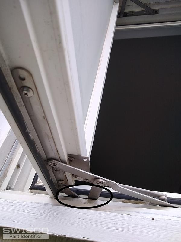 Casement window, plastic slider in track is snapped, missing one side ...