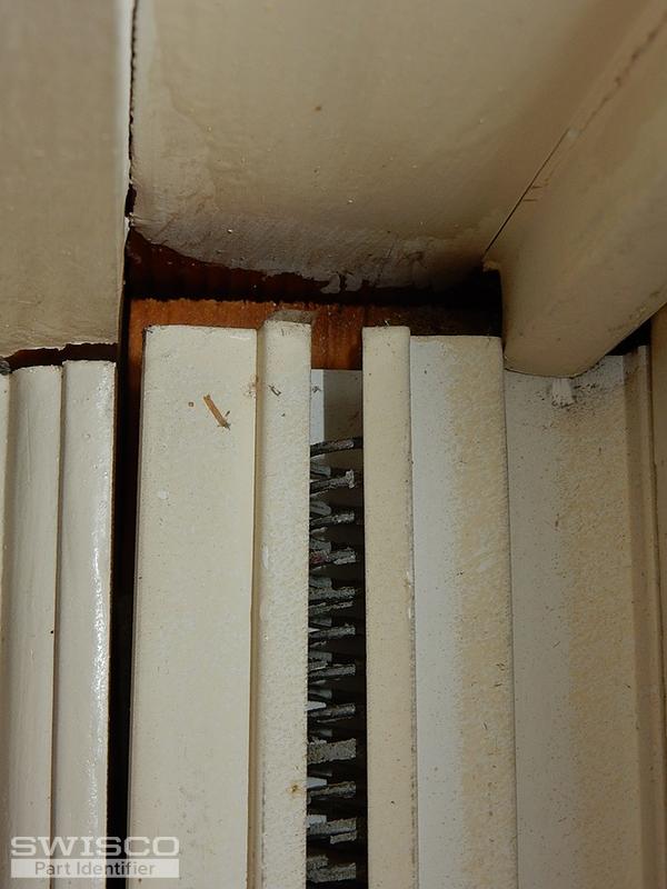 Double hung window inserted side plastic guides with spring inside ...