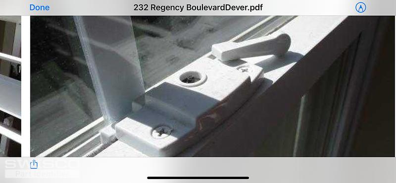 Replacement part. Locking handle. Silver line window - 6 years old ...