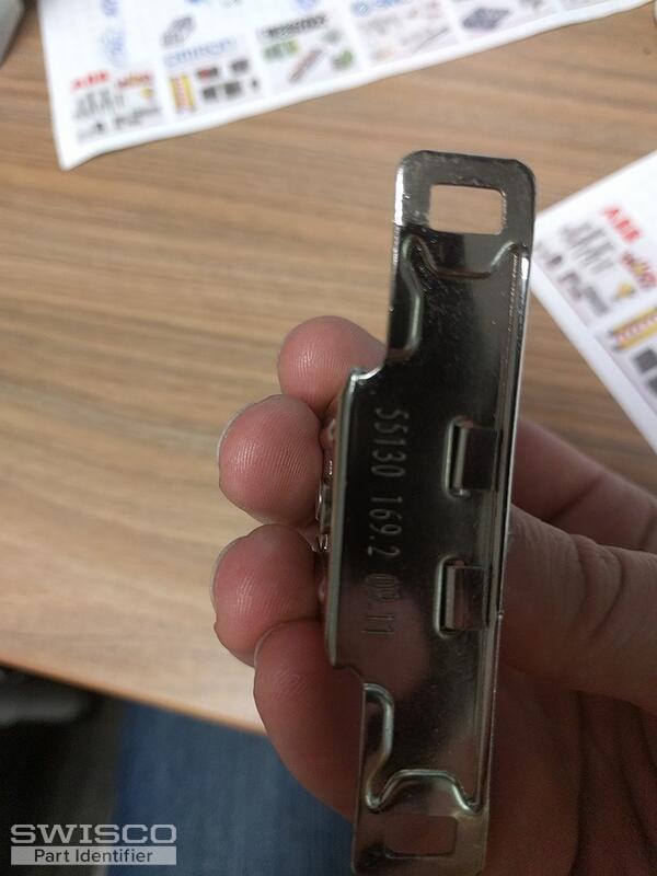 front face fixing bracket with plastic insert and height adjustment ...