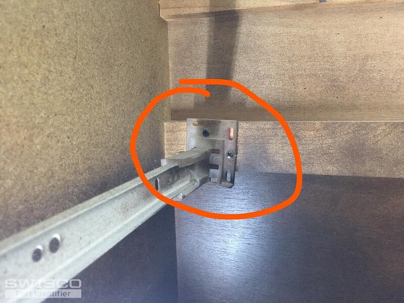 Plastic drawer slide-rail back plate : SWISCO.com