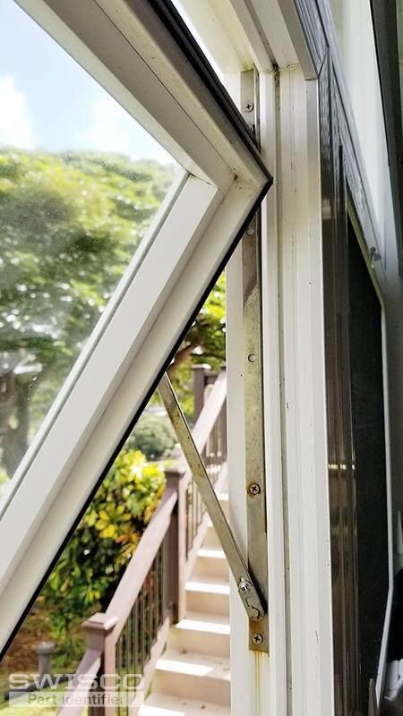 Milgard Window Awning: the side pivot & linkage bars : SWISCO.com