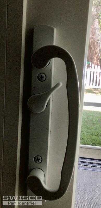 Sliding glass door handle with lock thumb switch : SWISCO.com