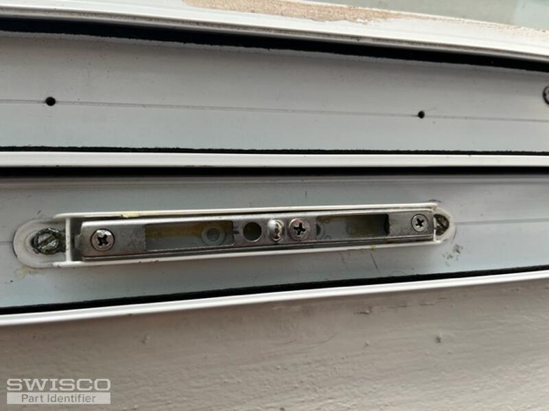 Hardware that attaches to frame of slidding door for locking purposes ...