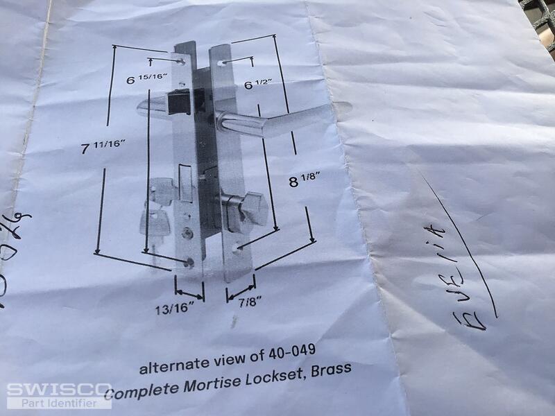 Mortise lock set, brass 40-049 : SWISCO.com