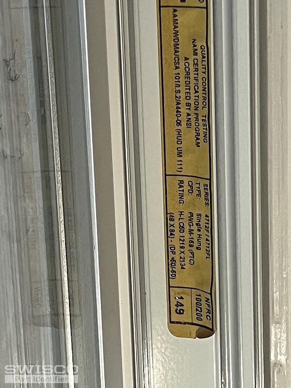 Need help identifying part number for window : SWISCO.com