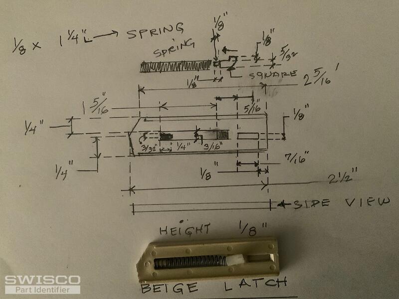Spring loaded beige inside latches : SWISCO.com