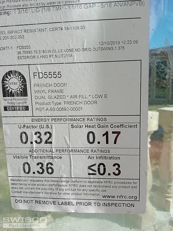 PGT 5555 French door multi point handles : SWISCO.com