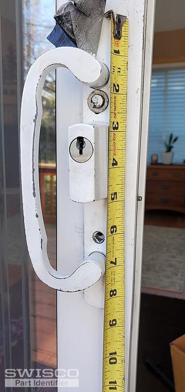 Patio door handles key lock on exterior and manual lock interior ...