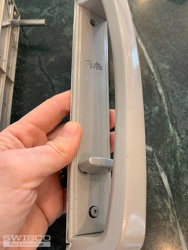 These sliding glass door handles are by Pella. : SWISCO.com