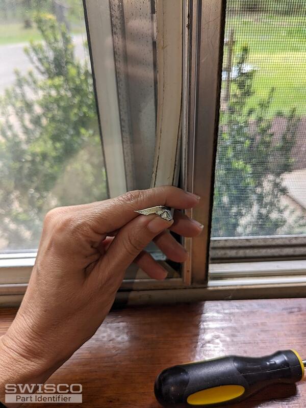 1950s aluminum framed window snap-in glazing bead : SWISCO.com